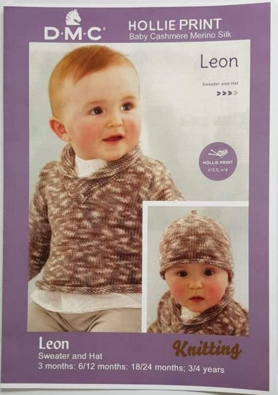 DMC Knitting Pattern 'Leon' Sweater and Hat 8 ply – My Favourite Things ...