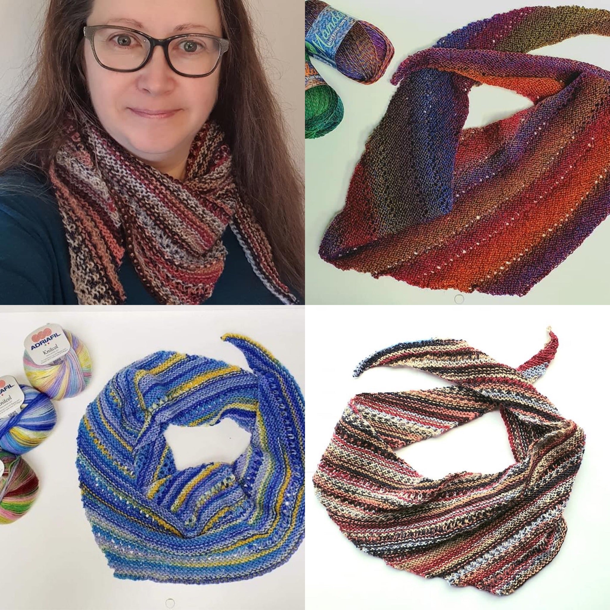Asymmetrical Aurora Scarf 4Ply & 8Ply Pattern – My Favourite Things ...